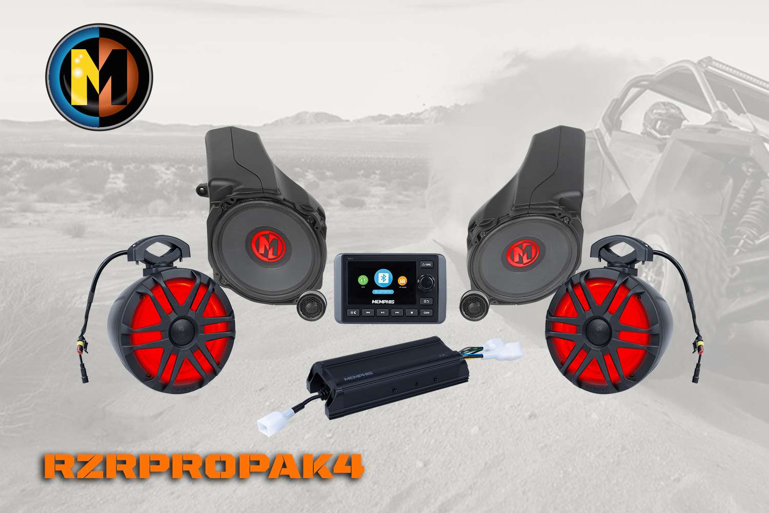Memphis Polaris RZR PRO 4 Audio Kit (PRO XP - PRO R - TURBO R ...
